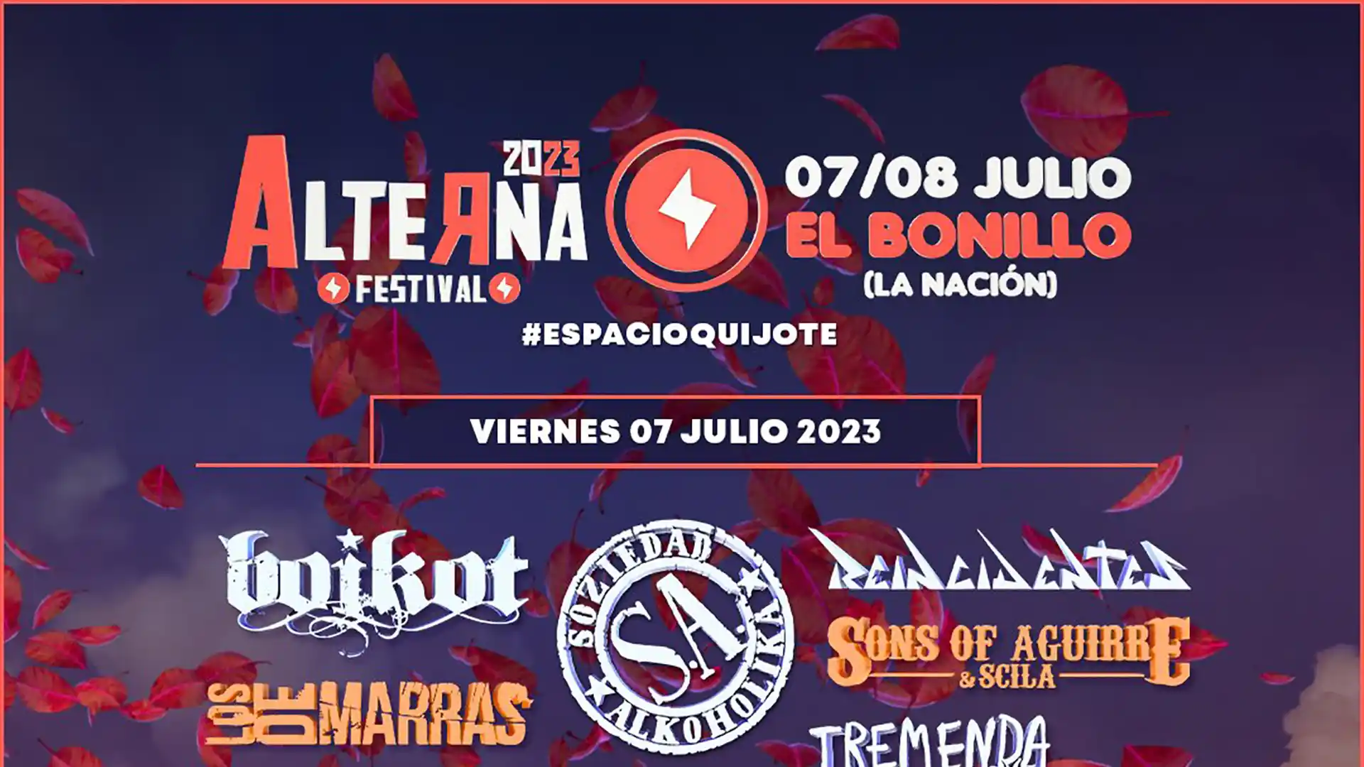 Horarios de la decimoquinta edición del Alterna Festival - The sound of the embryo