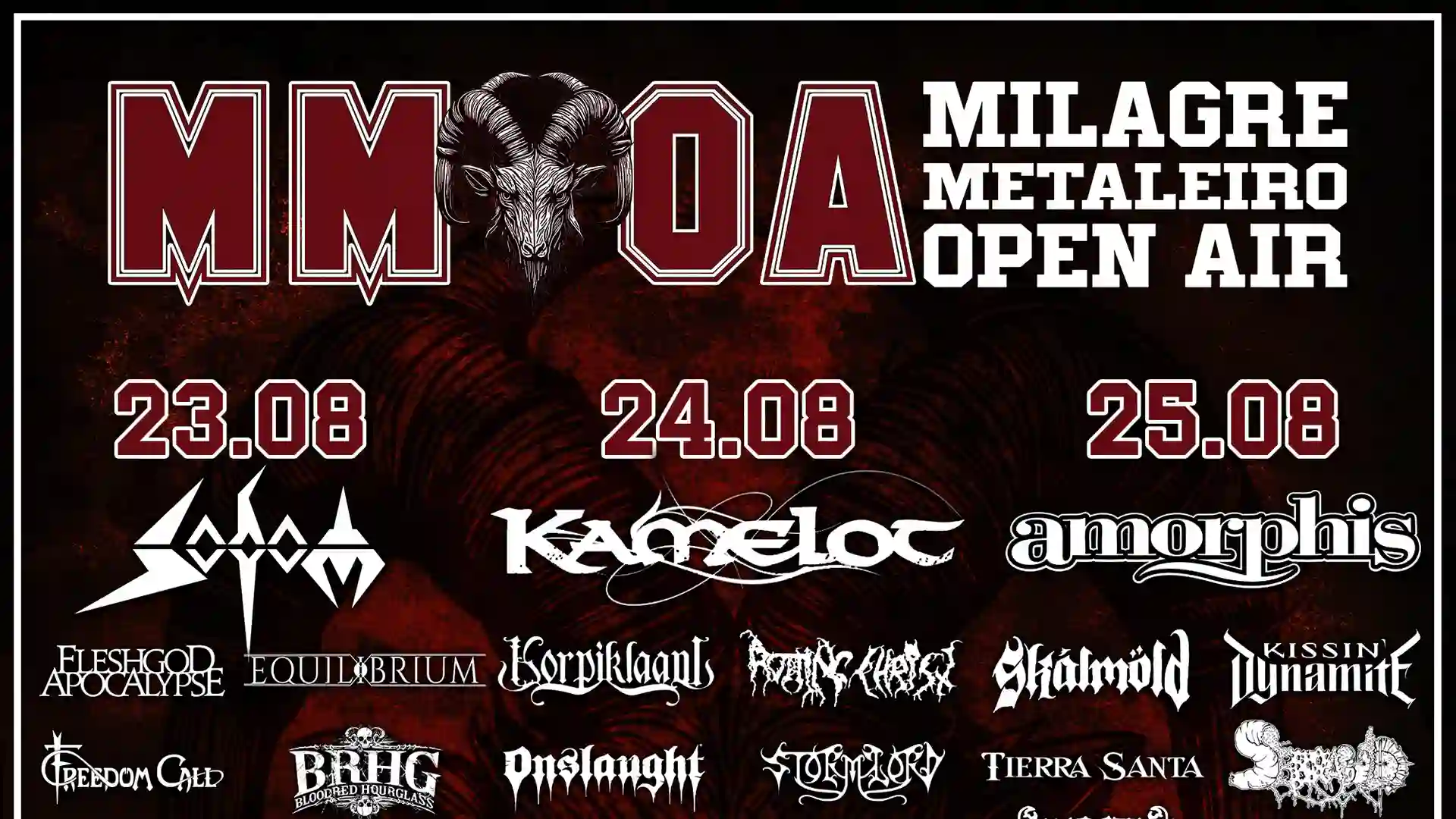 Cartel completo del Milagre Metaleiro Open Air 2024 - The sound of the embryo