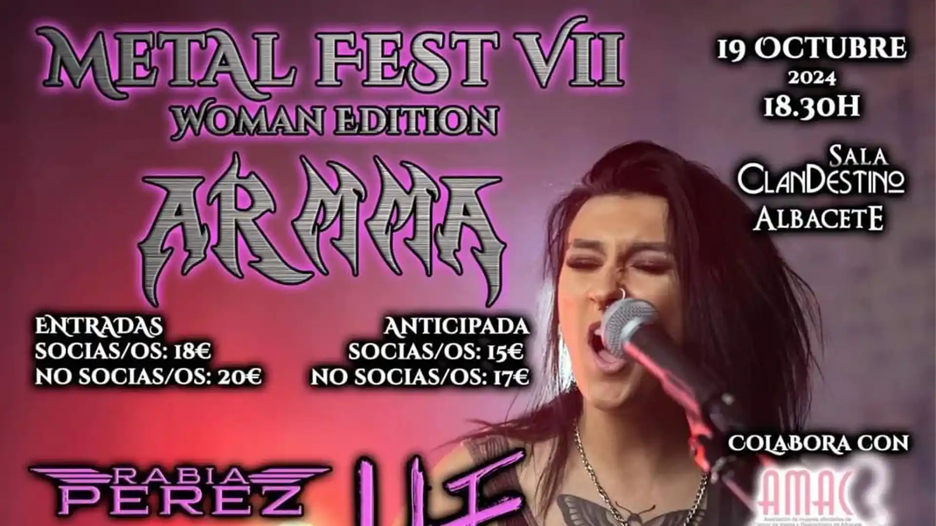 Cartel de la séptima edición del Armma Metal Fest - The sound of the embryo
