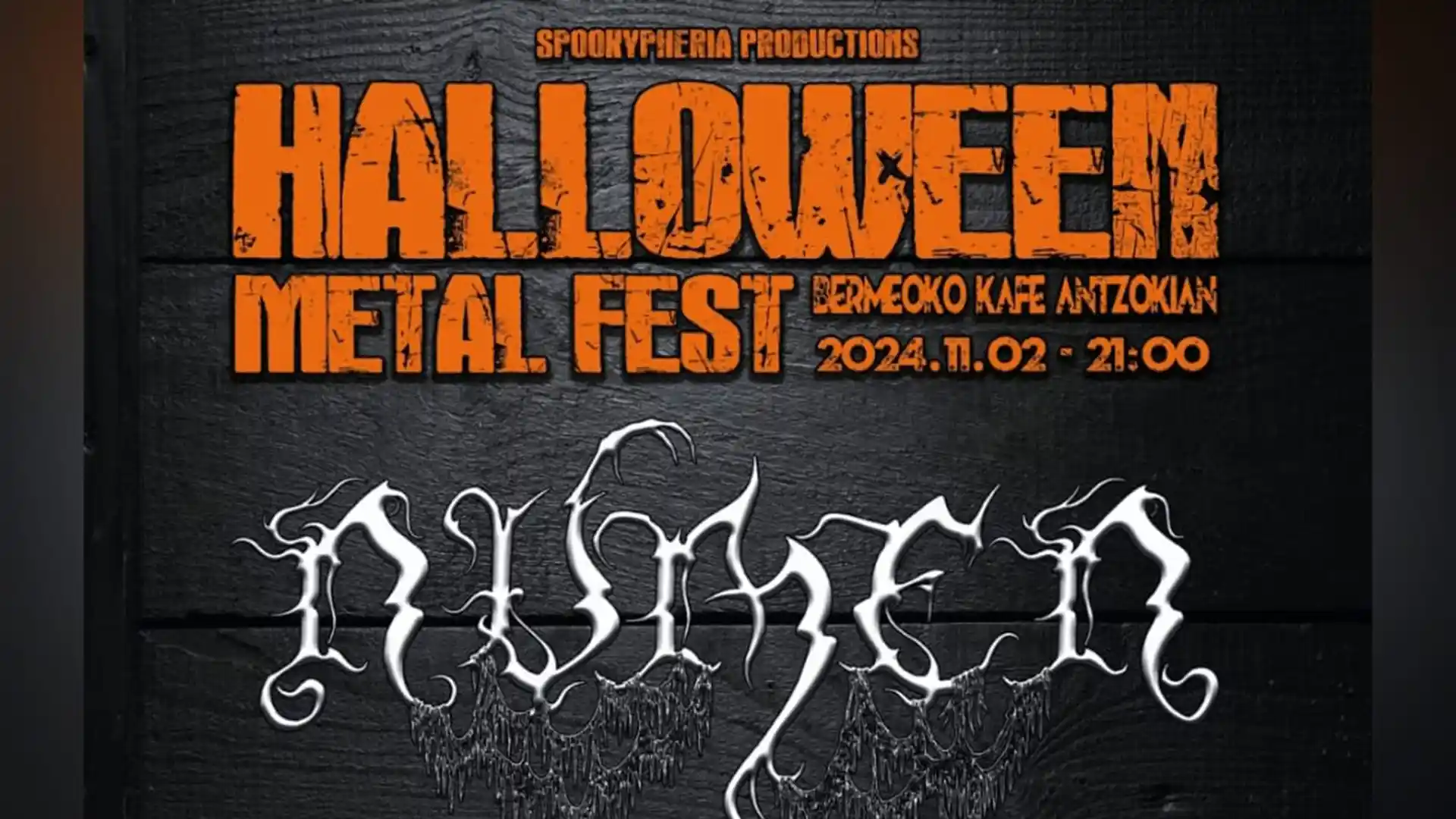 Horarios de la decimosexta edición del Halloween Metal Fest - The sound of the embryo
